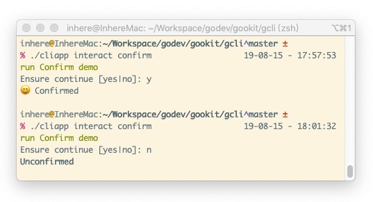 GCli - command-line application and tool library written in Golang.